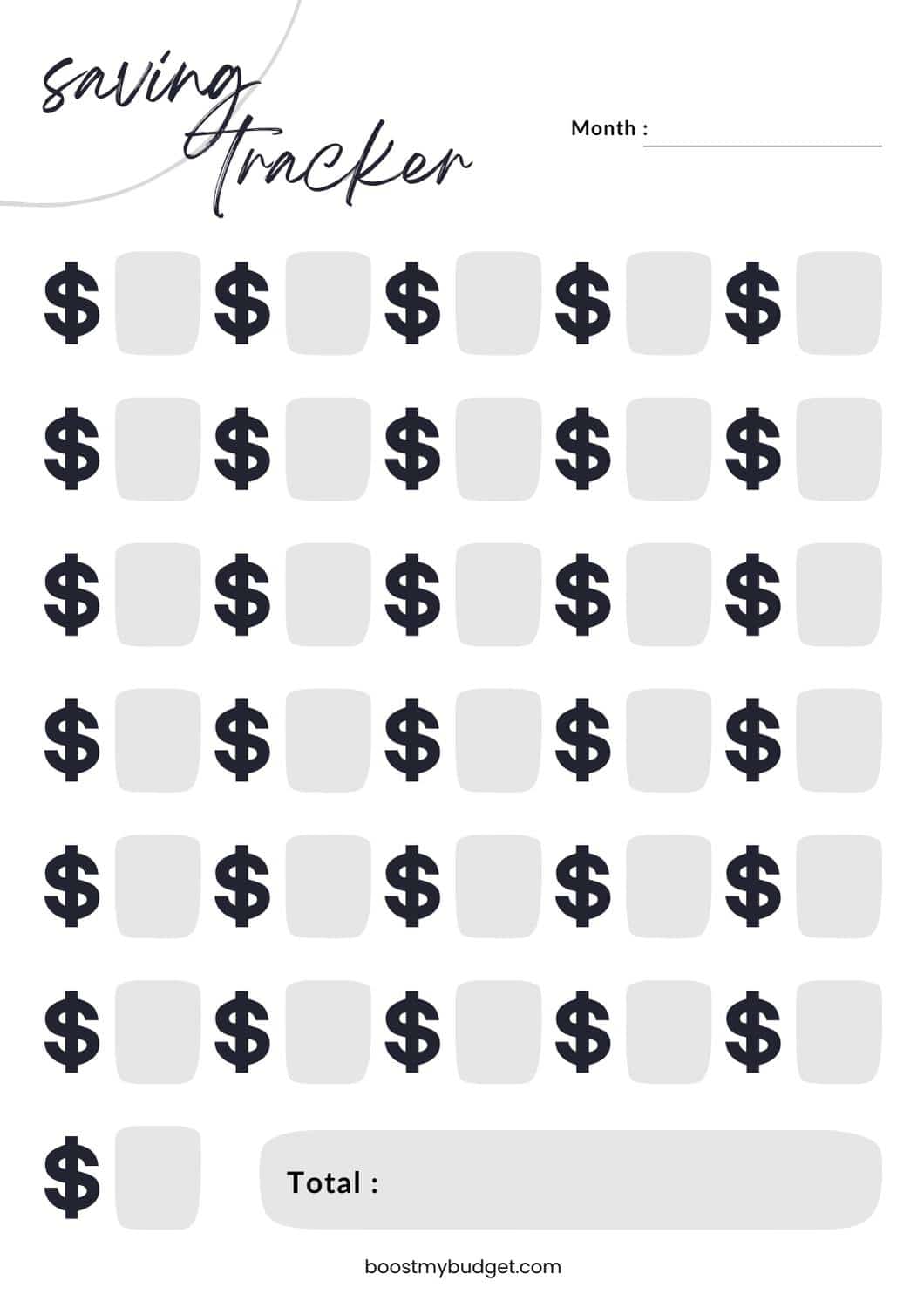 17 Free Savings Tracker Printables To Crush Your Savings Goals - Boost ...